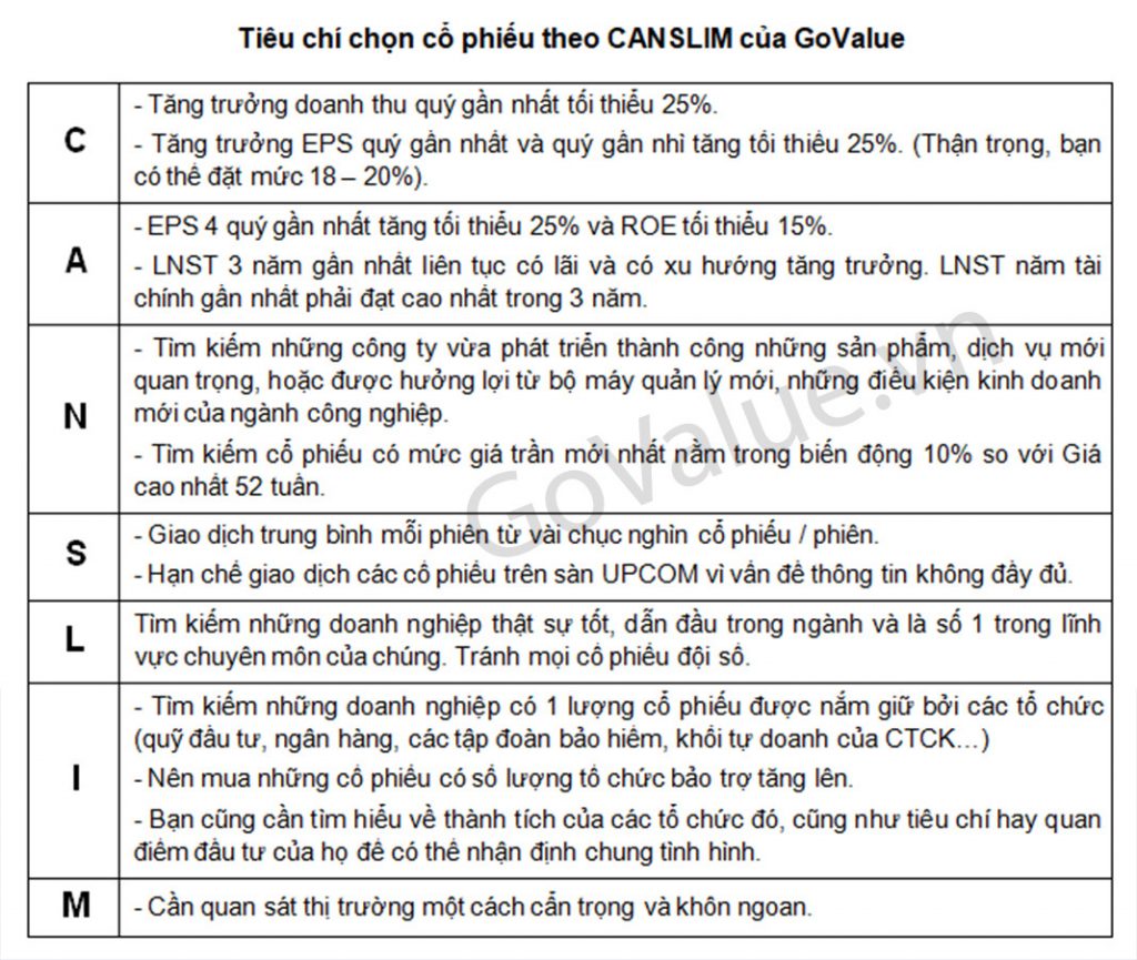 Hướng dẫn lọc SIÊU cổ phiếu theo phương pháp CANSLIM - GoValue