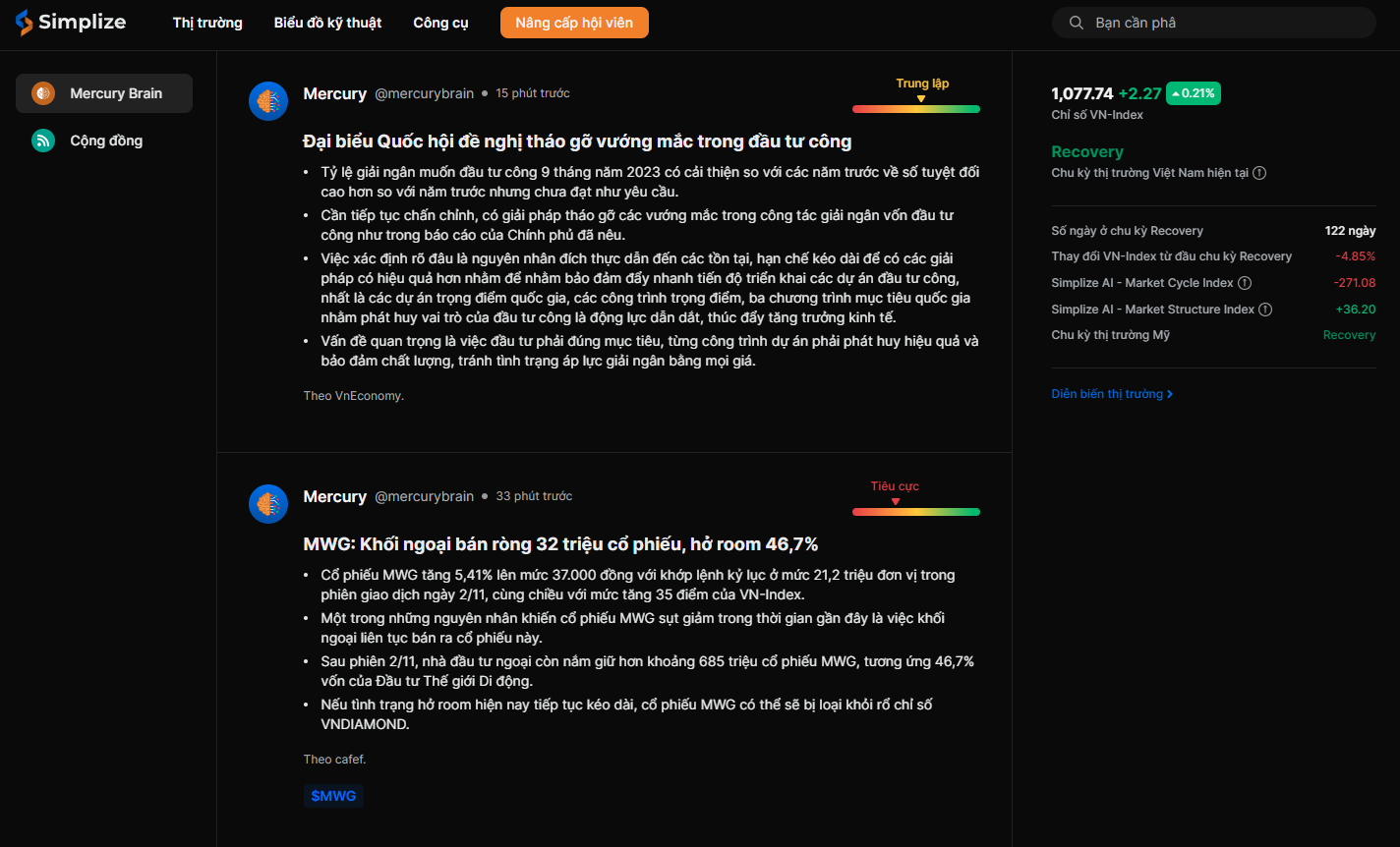 Ra Mắt Mercury Brain - X3 Tốc độ Nắm Bắt Tình Hình Thị Trường » Simplize Blog